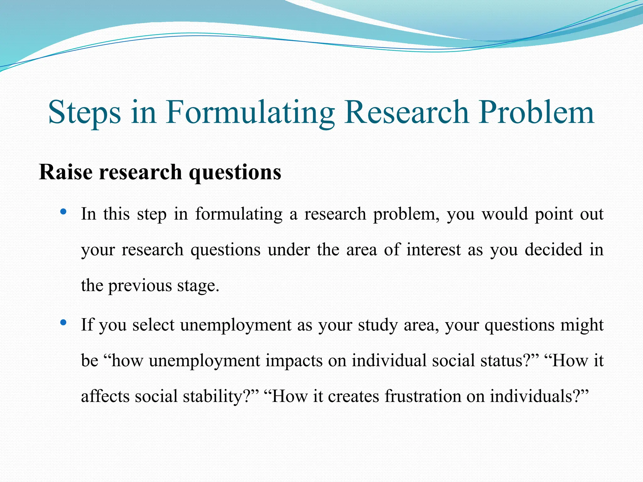Research problem formulation. criteriatx | PPT