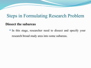 Research problem formulation. criteriatx | PPT