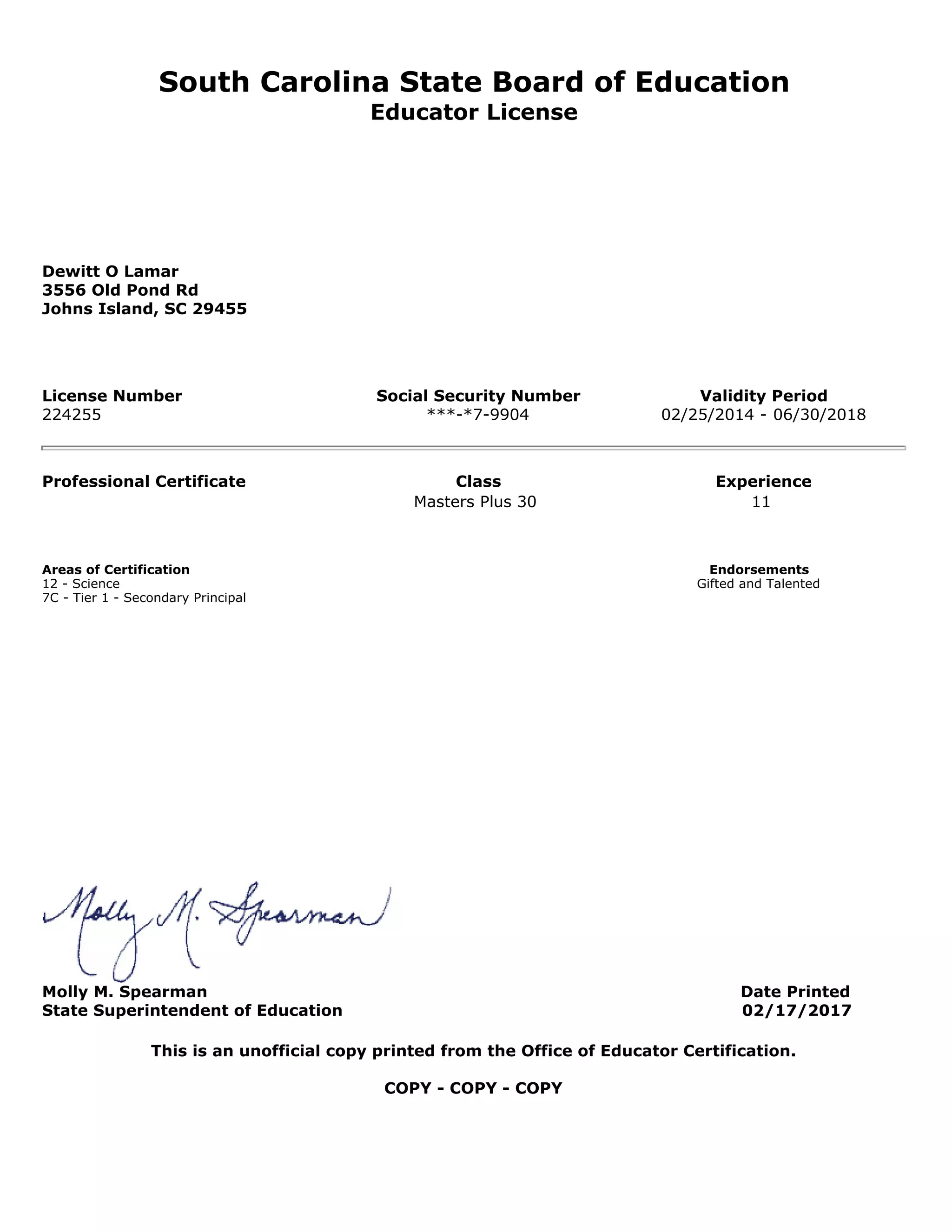 Teaching Certificate | PDF