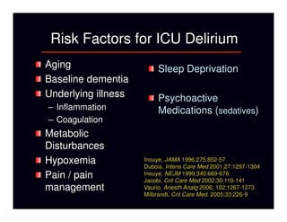 Sleep in the ICU The Next Delirium Frontier? | PDF