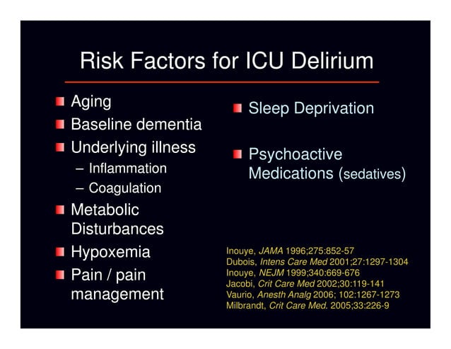 Sleep in the ICU The Next Delirium Frontier? | PDF | Sleep Disorders ...