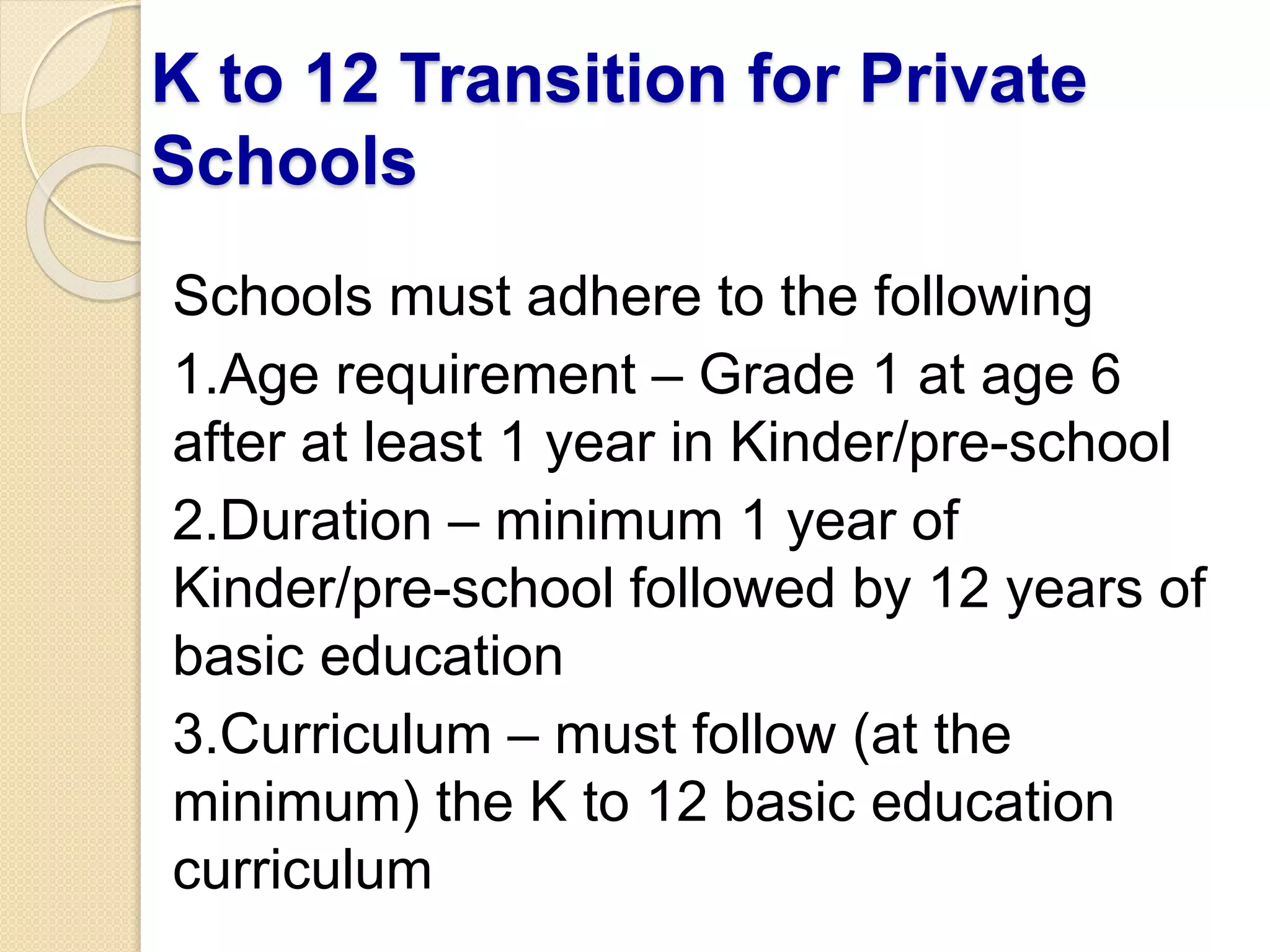 K-12 CURRICULUM FOR BASIC EDUCATION | PPTX