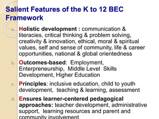 K to 12 CURRICULUM FOR BASIC EDUCATION | PPTX