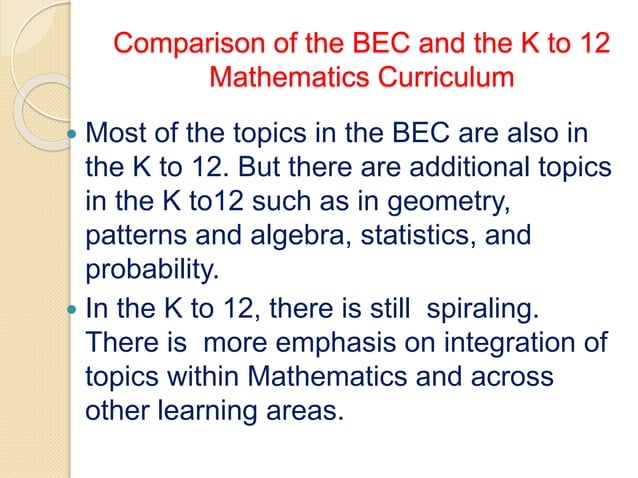 K to 12 CURRICULUM FOR BASIC EDUCATION | PPTX