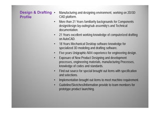 Design & Drafting work profile-14 | PDF