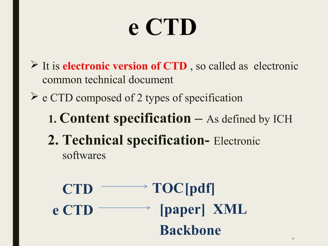 CTD and ECTD Document | PPT | Desktop Publishing | Computer Software and Applications