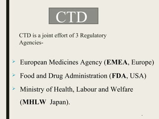 CTD and ECTD Document | PPT | Desktop Publishing | Computer Software and Applications
