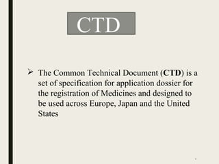 CTD and ECTD Document | PPT | Desktop Publishing | Computer Software ...