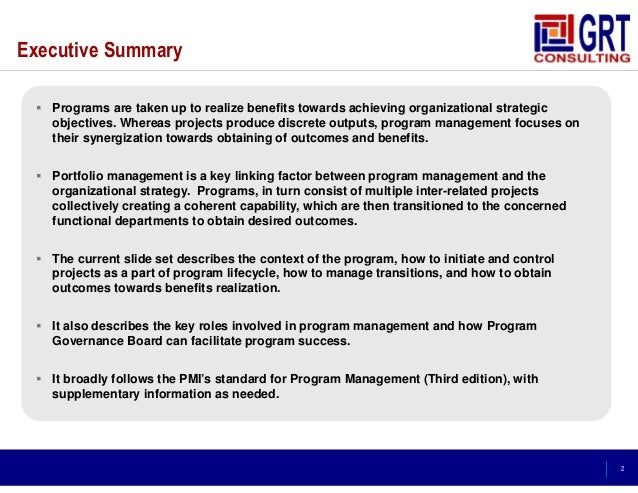 Overview of Program Management