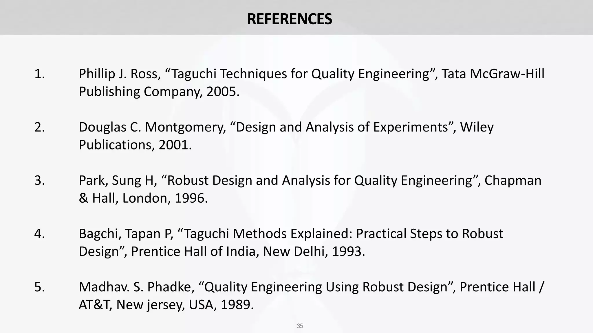 PPT ON TAGUCHI METHODS / TECHNIQUES - KAUSTUBH BABREKAR | PPTX