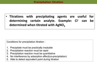 Precipitation Titrations | PPT