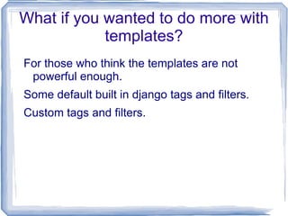 * DJANGO - The Python Framework - Low Kian Seong, Developer | PPT