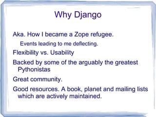 * DJANGO - The Python Framework - Low Kian Seong, Developer | PPT