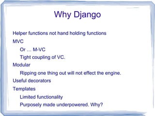 * DJANGO - The Python Framework - Low Kian Seong, Developer | PPT