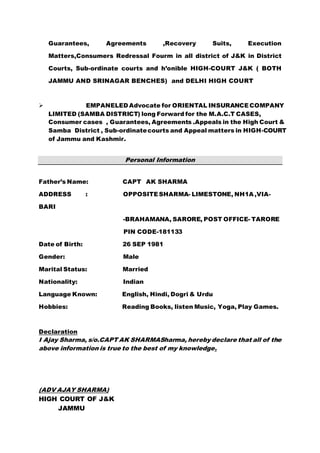 CORPORATE CV_ADV AJAY SHARMA | DOCX