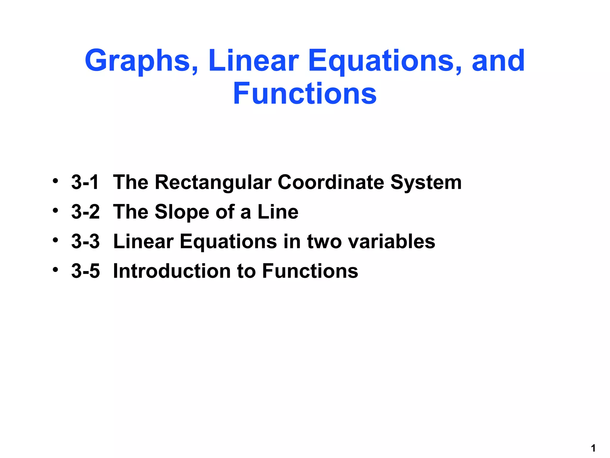 1539 graphs linear equations and functions | PPT | Physics | Science