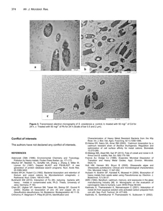 Bioaccumulation of Shewanella oneidensis | PDF