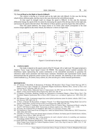 Fuzzy Adaptive Control for Direct Torque in Electric Vehicle | PDF