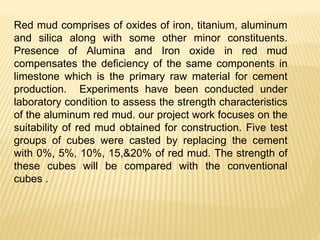 potential use of red mud | PPTX