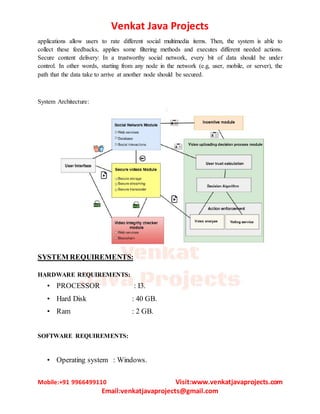 Trust based video management framework for social multimedia networks | DOCX