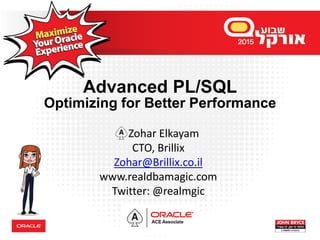Advanced PLSQL Optimizing for Better Performance | PPT