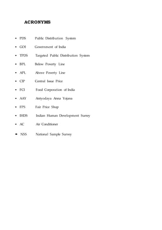 Public distribution system | PDF