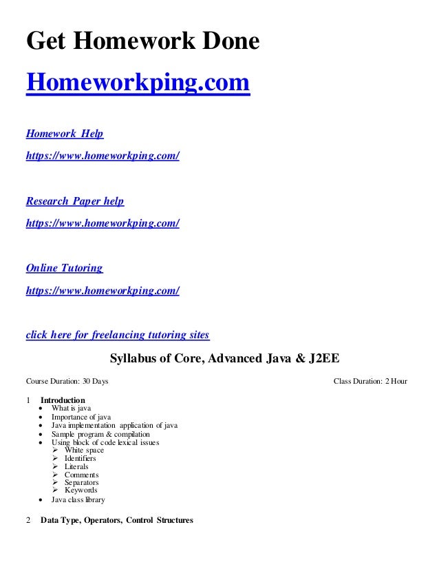 154091796 Core Advanced Java J2 Ee Syllabus 