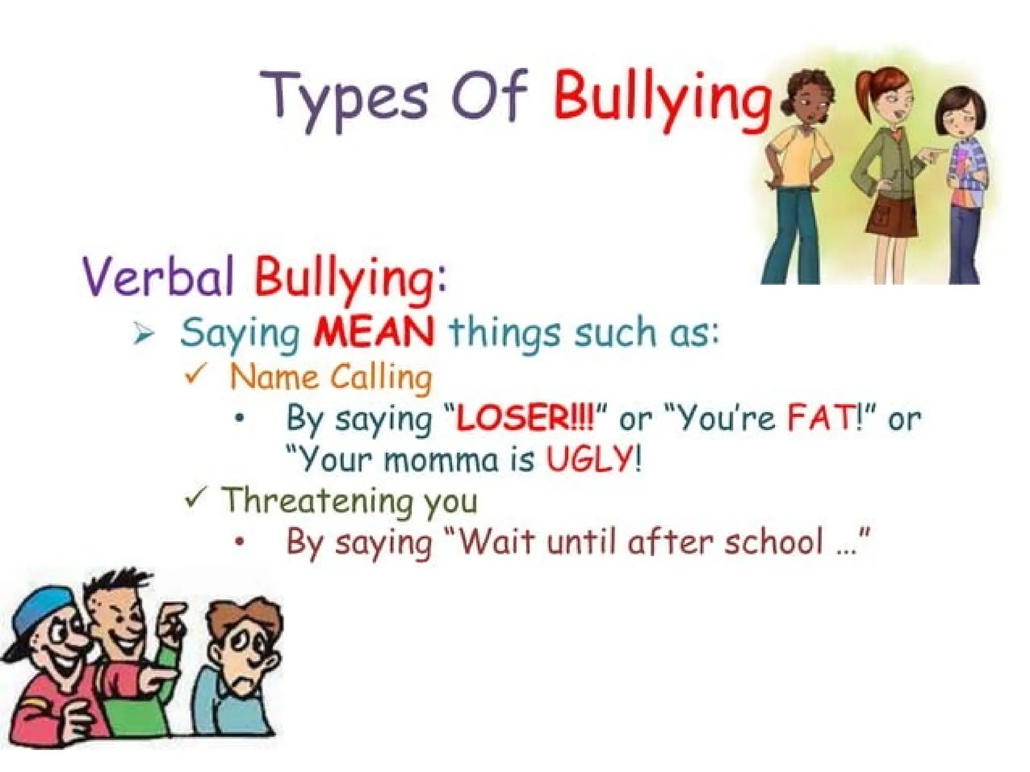 Types of Bullying for School Purposessss | PPTX
