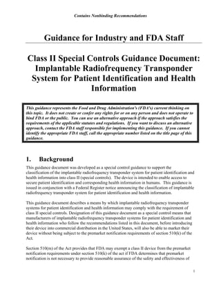 Guidance for Industry and FDA Staff | PDF
