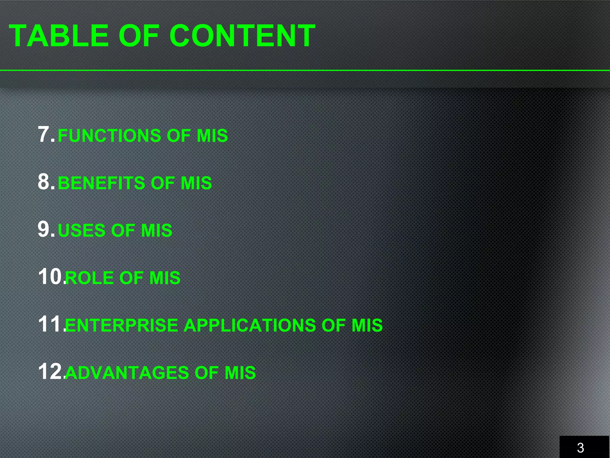 management information systems (MIS) | PPT