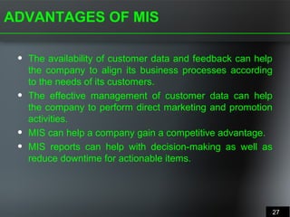 management information systems (MIS) | PPT