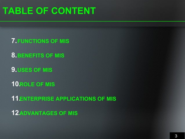 management information systems (MIS) | PPT