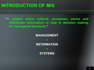 management information systems (MIS) | PPT