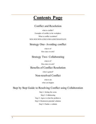 Conflict report | PDF