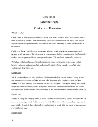 Conflict report | DOCX