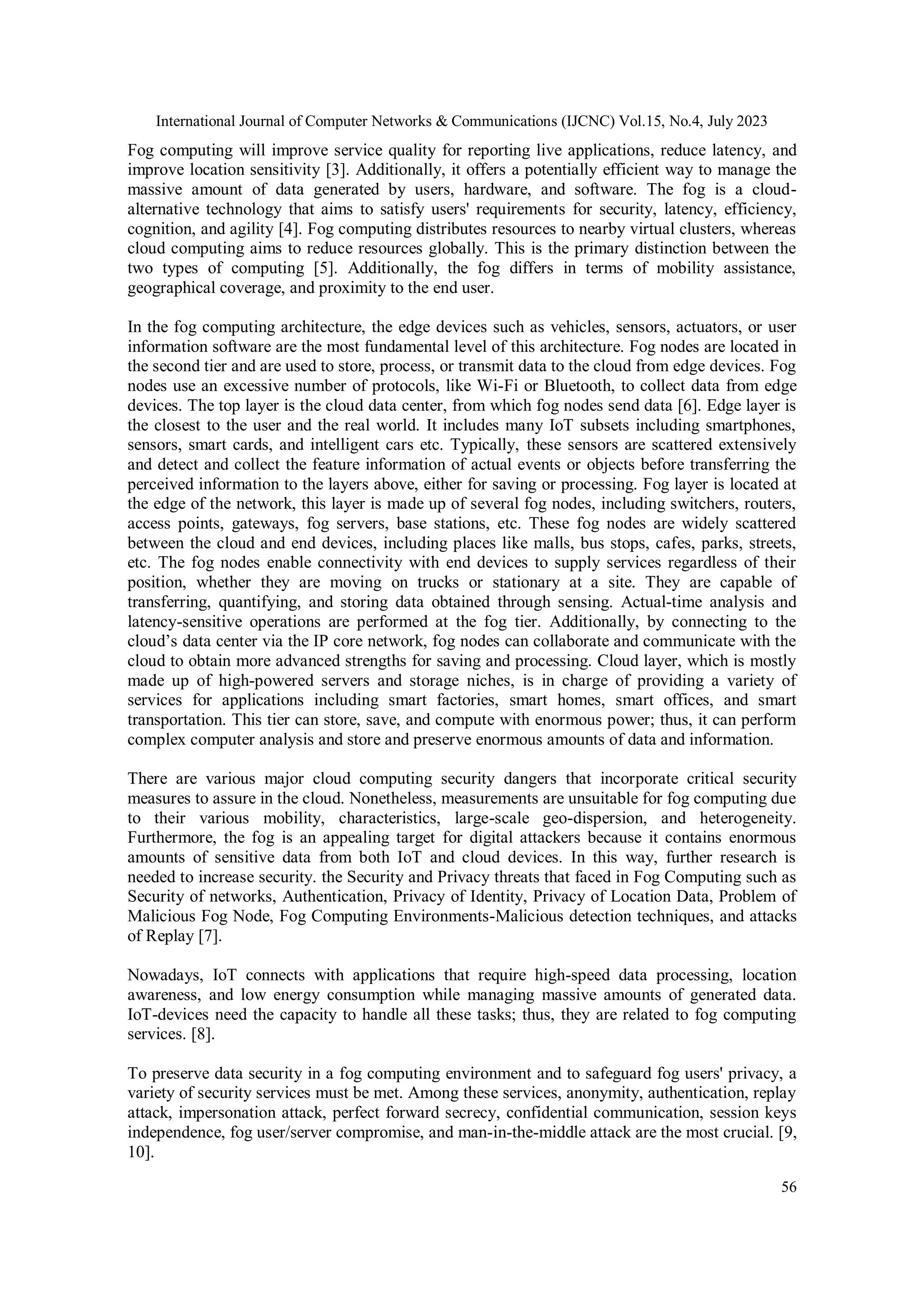 Efficient Ecc Based Authentication Scheme For Fog Based Iot Environment Pdf 