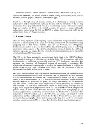 Efficient ECC-Based Authentication Scheme for Fog-Based IoT Environment | PDF