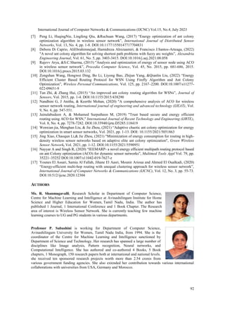 Investigation of Ant Colony Optimization Algorithm for Efficient Energy ...