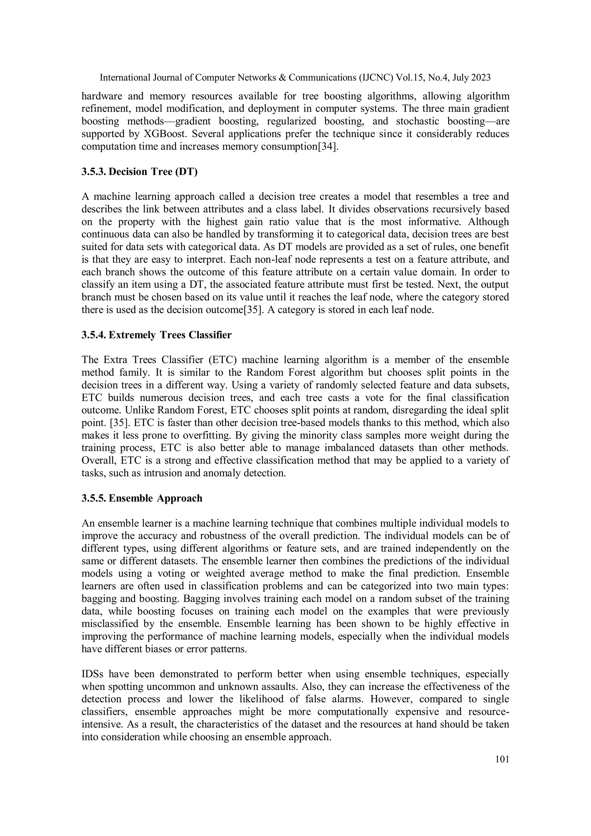 Intrusion Detection System Ids Development Using Tree Based Machine Learning Algorithms Pdf