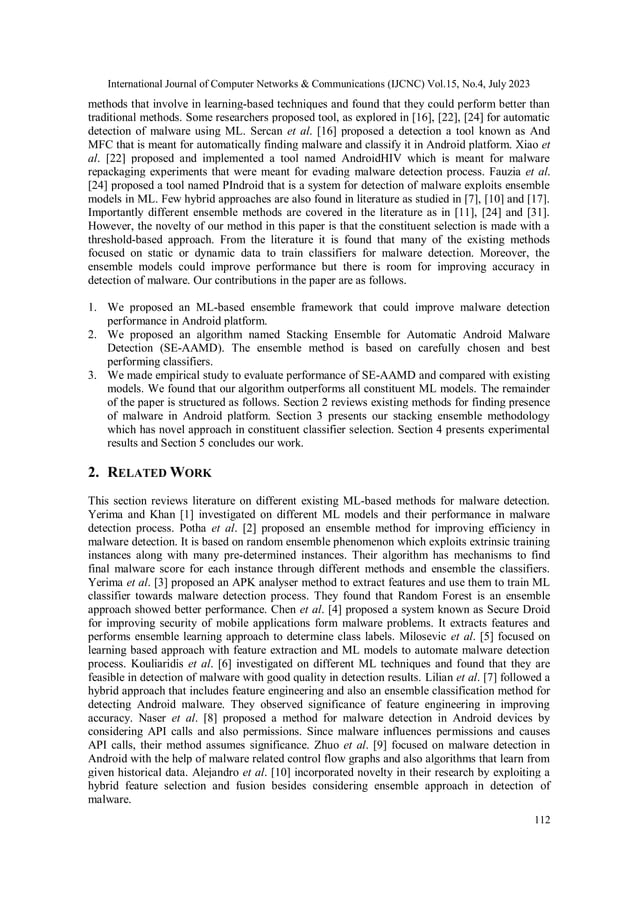 Machine Learning Based Ensemble Classifier For Android Malware Detection Pdf