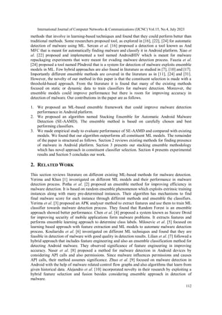 Machine Learning Based Ensemble Classifier for Android Malware Detection | PDF