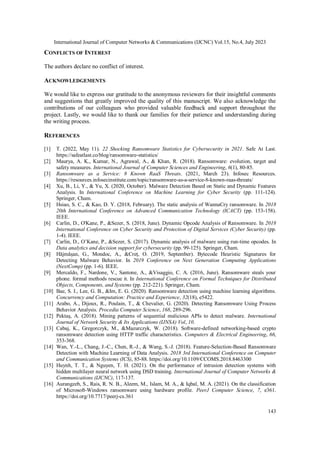 Ransomware Attack Detection Based on Pertinent System Calls Using Machine Learning Techniques | PDF