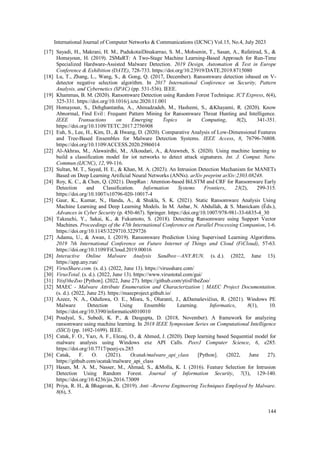 Ransomware Attack Detection Based on Pertinent System Calls Using Machine Learning Techniques | PDF