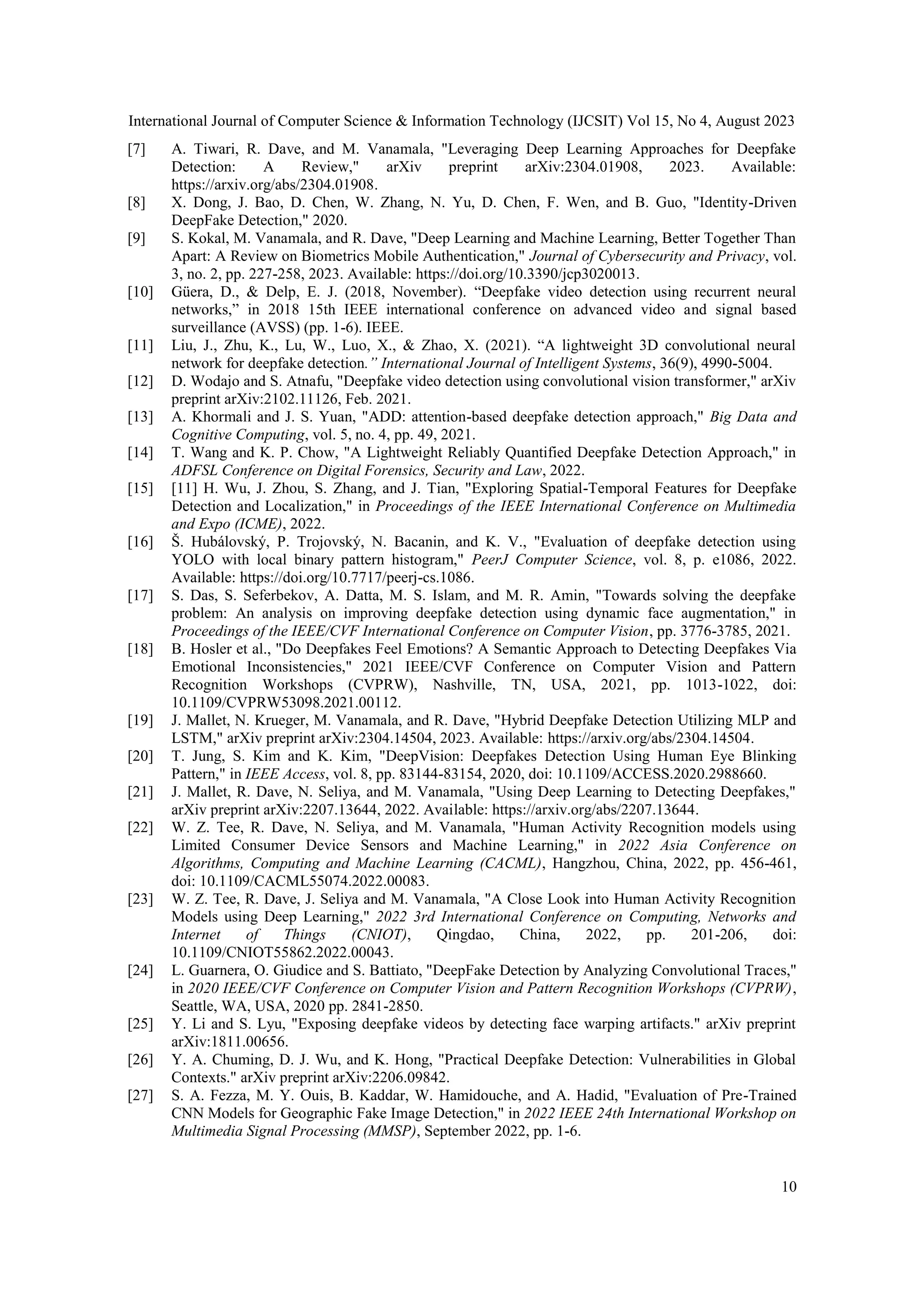 Recent Advancements in the Field of Deepfake Detection | PDF