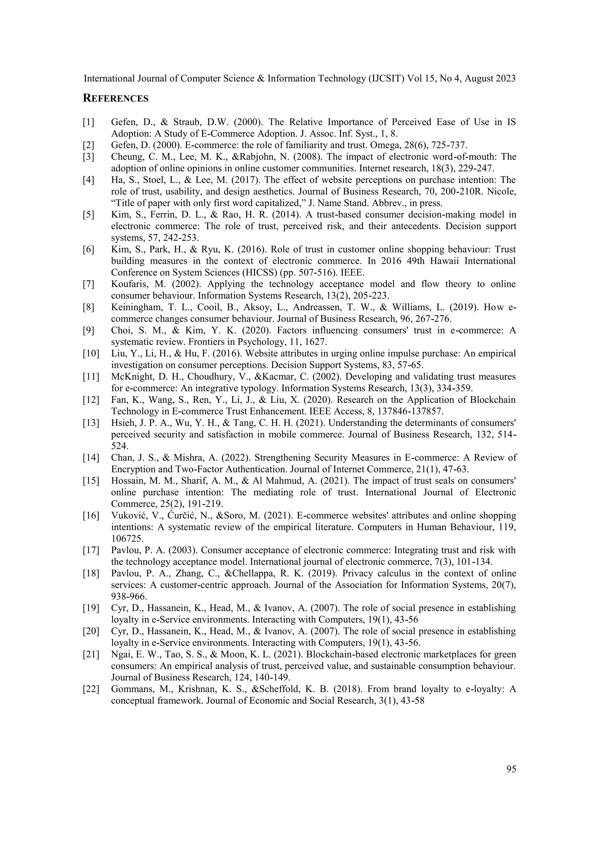 Understanding the Role of Customer Trust in E-Commerce | PDF