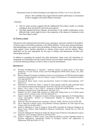 LEVERAGING NAIVE BAYES FOR ENHANCED SURVIVAL ANALYSIS IN BREAST CANCER ...