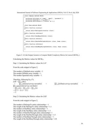 Paper Title : Structural Complexity Metrics for Laravel Software | PDF | Free Download