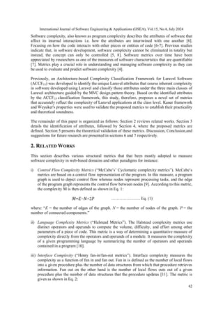 Paper Title : Structural Complexity Metrics for Laravel Software | PDF | Free Download