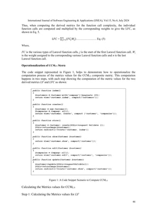 Paper Title : Structural Complexity Metrics for Laravel Software | PDF | Free Download