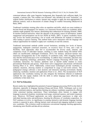 NLP Applications in Vocabulary Acquisition | PDF